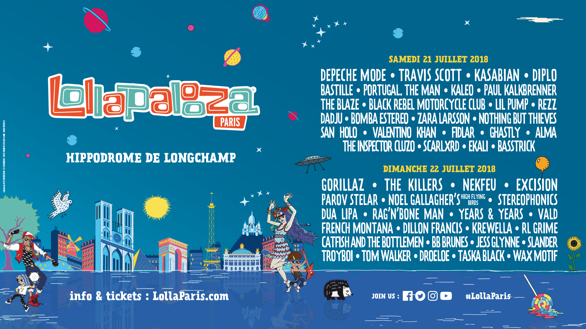 Lollapalooza Paris 2018 : le running order disponible ! - RockUrLife ...